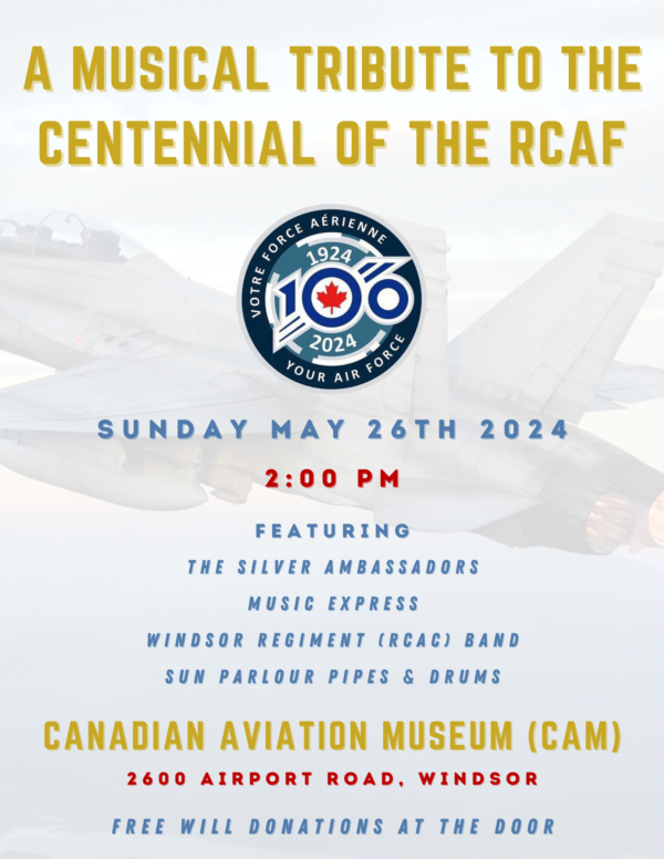 A Musical Tribute to the Centennial of the RCAF – Arts Council Windsor & Region